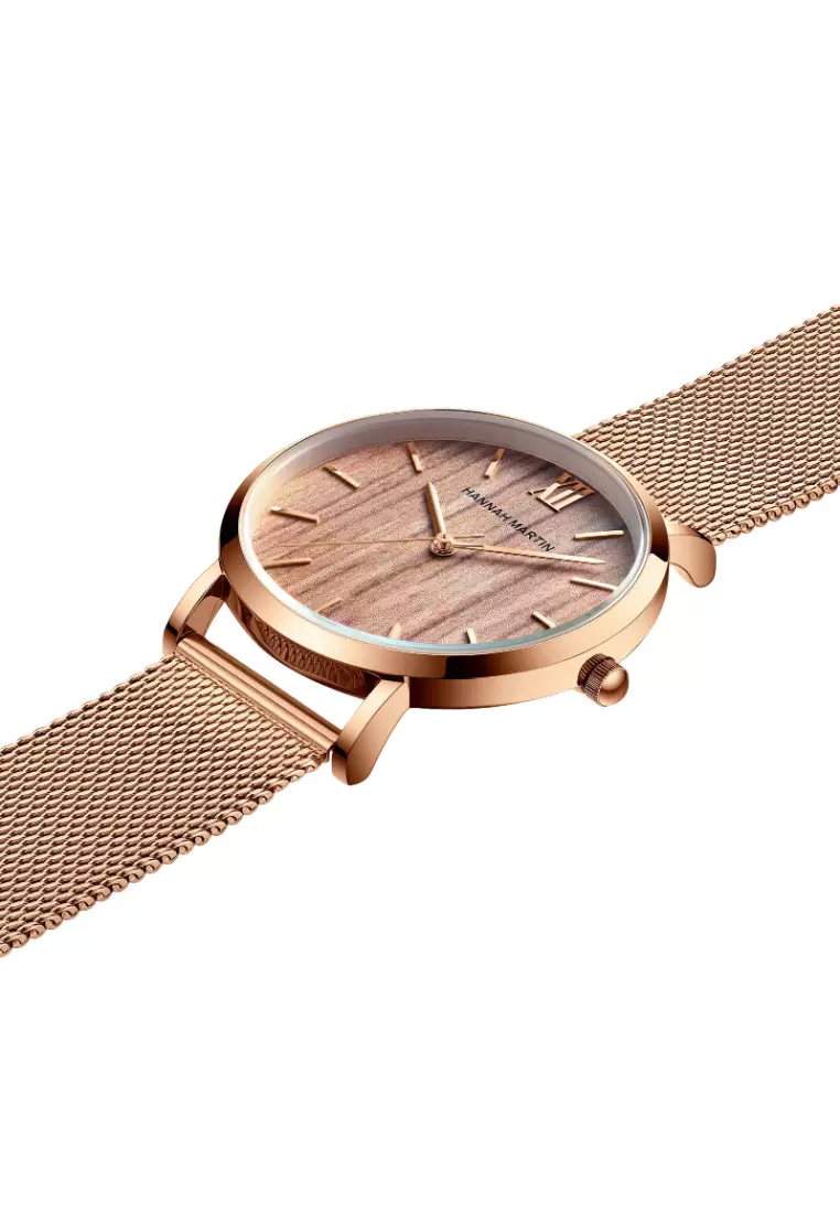 Buy OPCHIC Wood Grain Waterproof Japanese Movement Women's Watch (Women ...