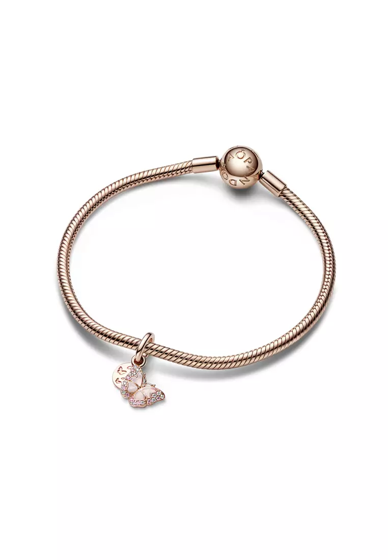 Buy PANDORA Pandora Pink Butterfly & Quote Double Dangle Charm Online ...