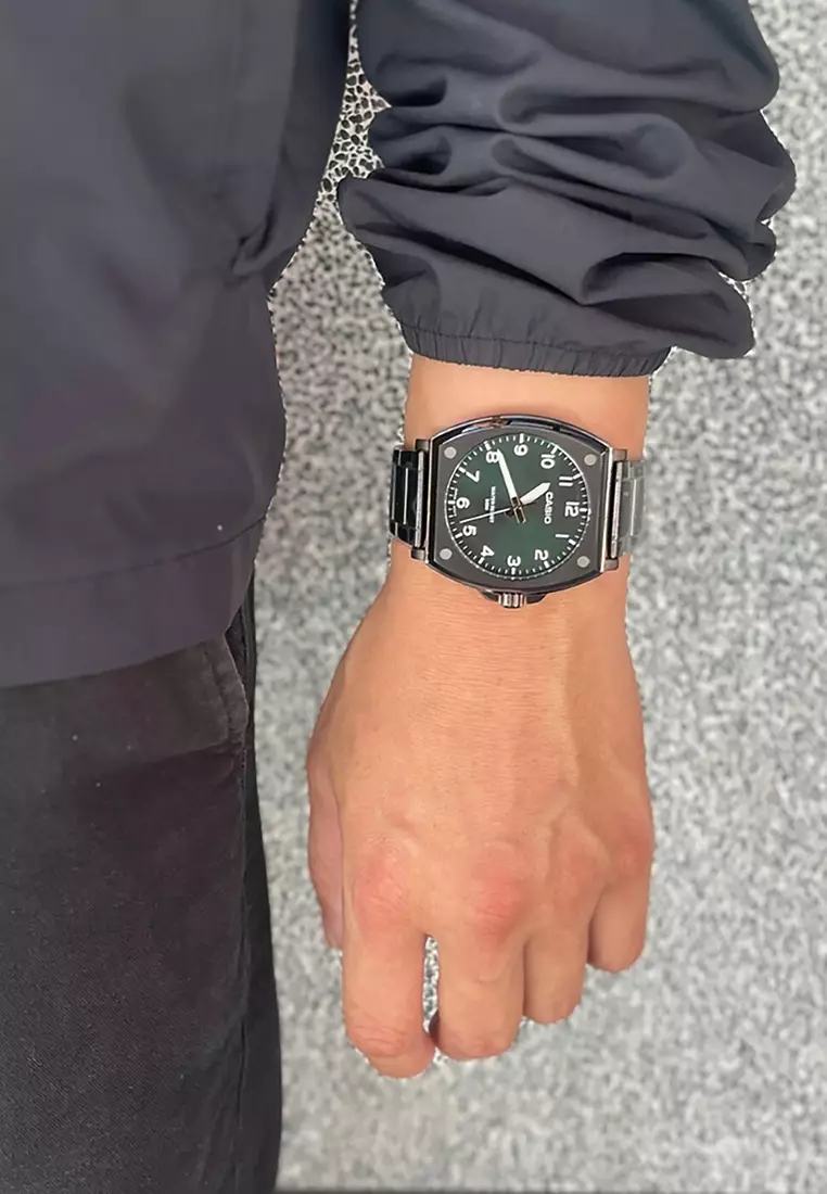 Buy Casio Men Analog Watch MTP-E730B-3AV Gunmetal Stainless Steel Strap 2025 Online | ZALORA