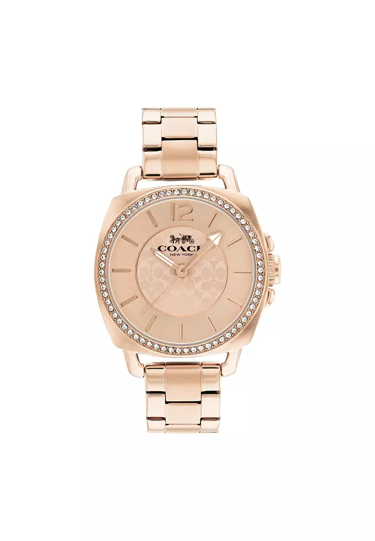 Buy Coach Boyfriend Rose Gold Stainless steel Bracelet Analog Watch CO ...