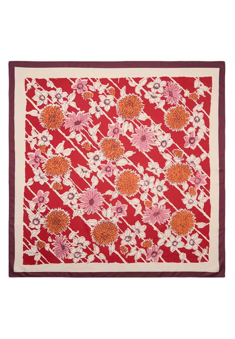 Buy Mango Floral Satin Scarf Online | ZALORA Malaysia