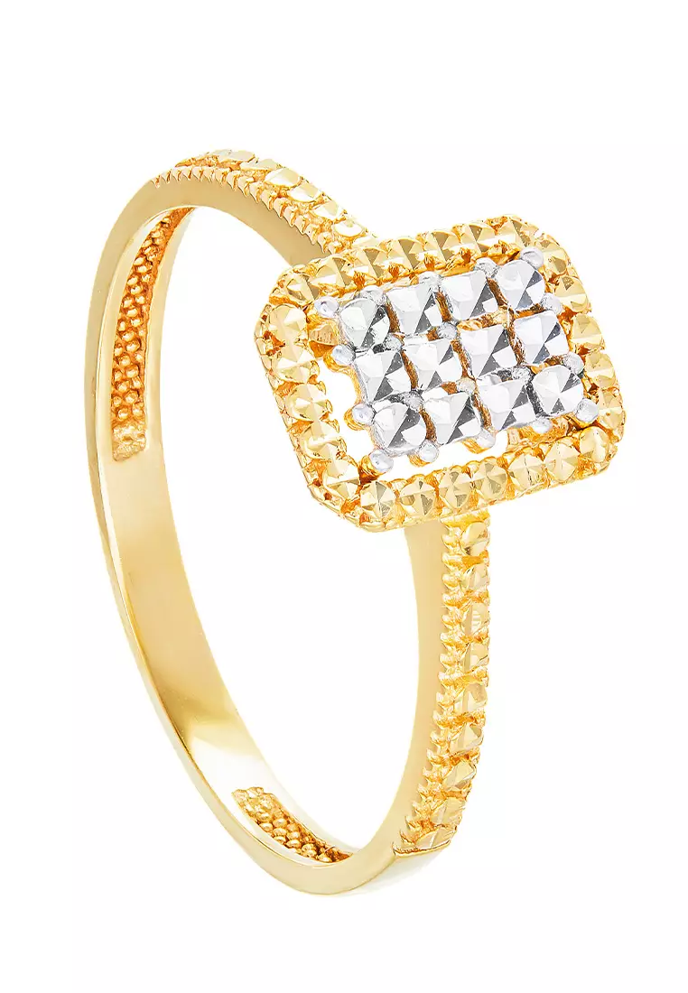 Buy HABIB HABIB Oro Italia 916 Yellow and White Gold Ring GR45450321-BI ...