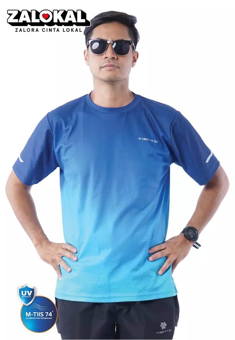 Jual Tiento Tiento Baju Olahraga Lari Jersey Running Pria Anti UV ...