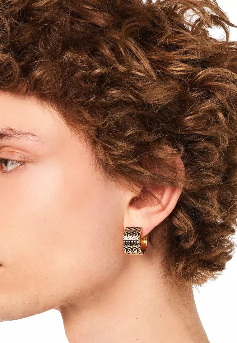 Buy Marc Jacobs Marc Jacobs The Monogram Engraved Hoops Earrings in ...