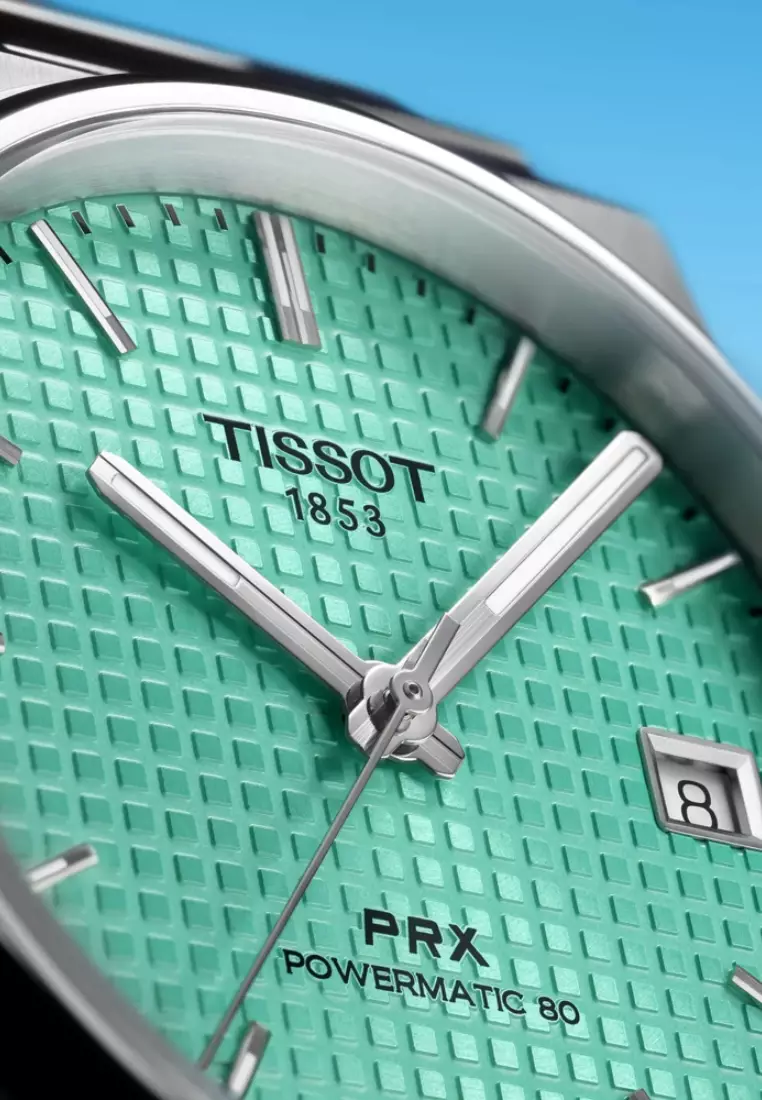 Buy Tissot Tissot PRX Powermatic 80 40mm Light Green Dial Stainless ...