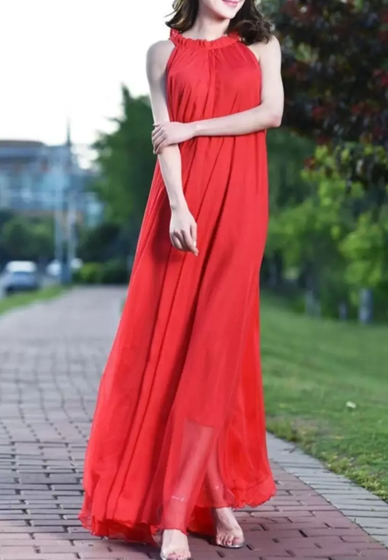 Buy Twenty Eight Shoes Vansa Chiffon Maxi Dress Vcw D0183 2024 Online