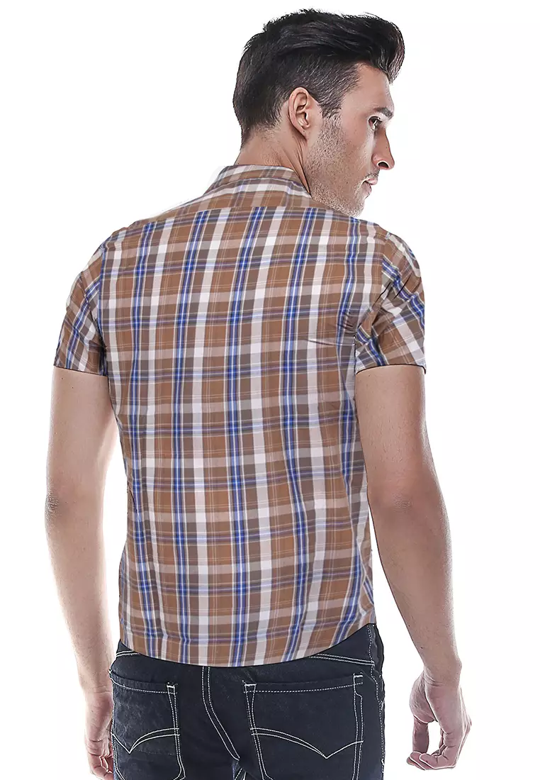 Jual Johnwin Johnwin - Kemeja Formal - SS - Coklat - JFSH.650.W235.455 ...