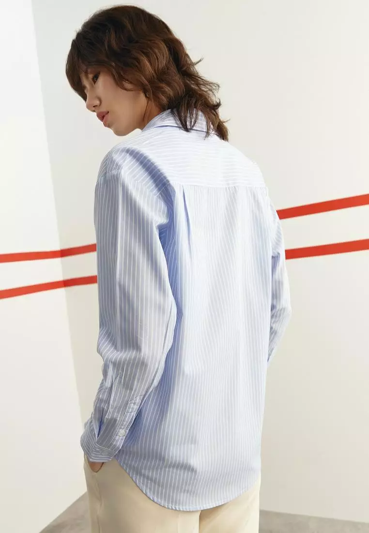 Buy Pomelo Collared Stripes Shirt 2025 Online | ZALORA Philippines