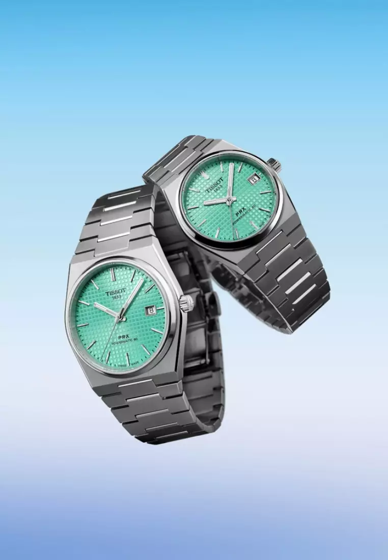 Buy Tissot Tissot PRX Powermatic 80 40mm Light Green Dial Stainless ...