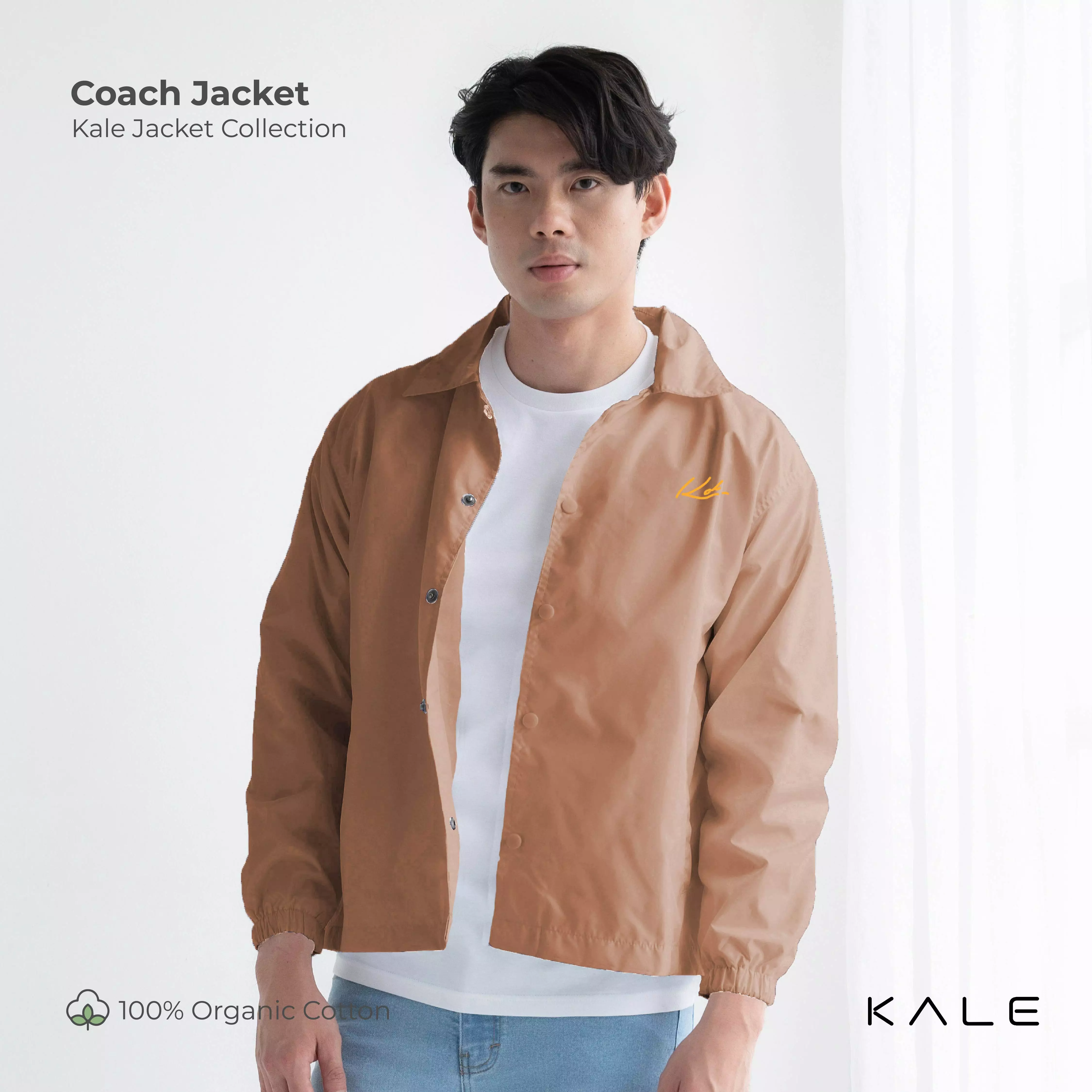 Jual Kale Clothing Kale Coach Milky Brown / Jaket Parasut Pria / Coach ...