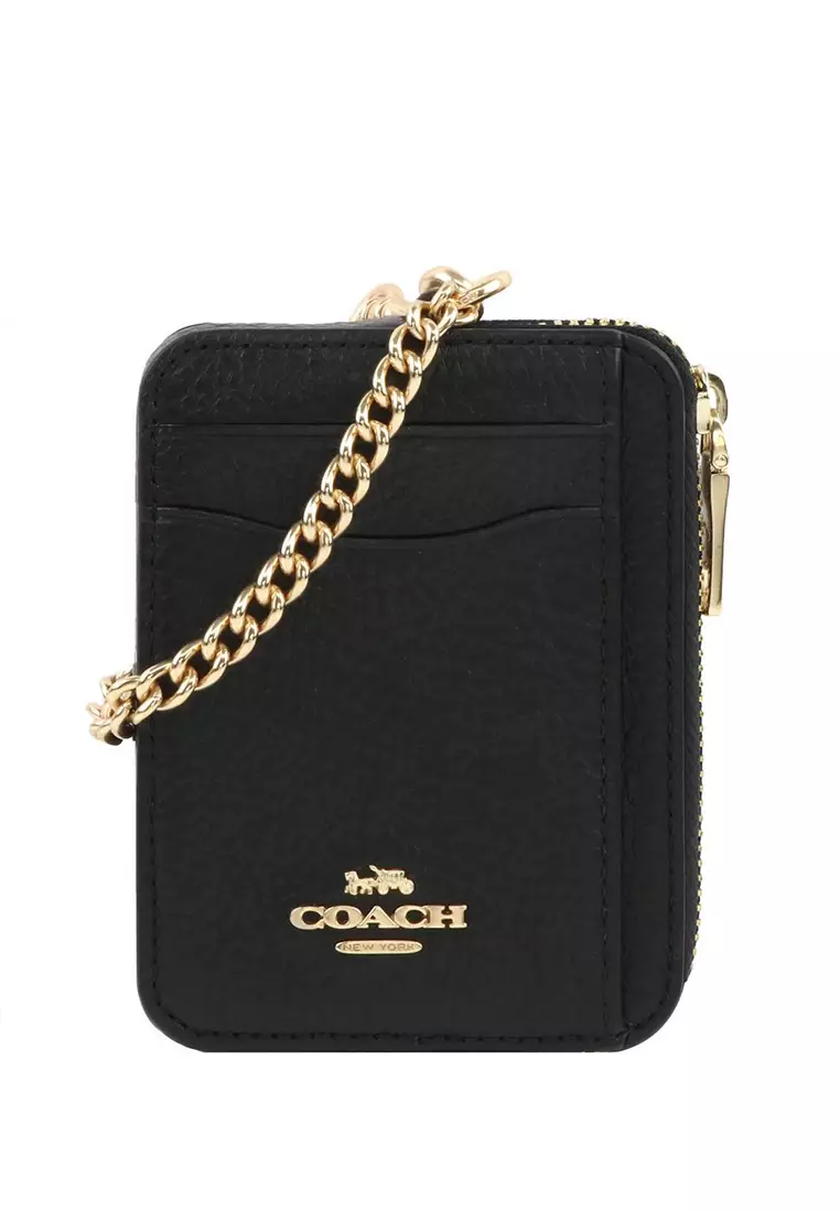 Buy Coach Zip Card Case - Black Online | ZALORA Malaysia