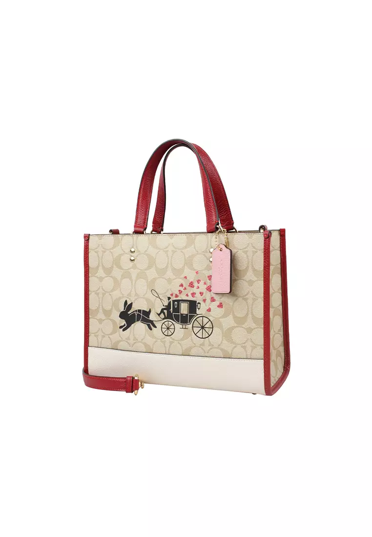Jual Coach COACH Dempsey 30 Rabbit Carriage Print Cow Leather Details ...