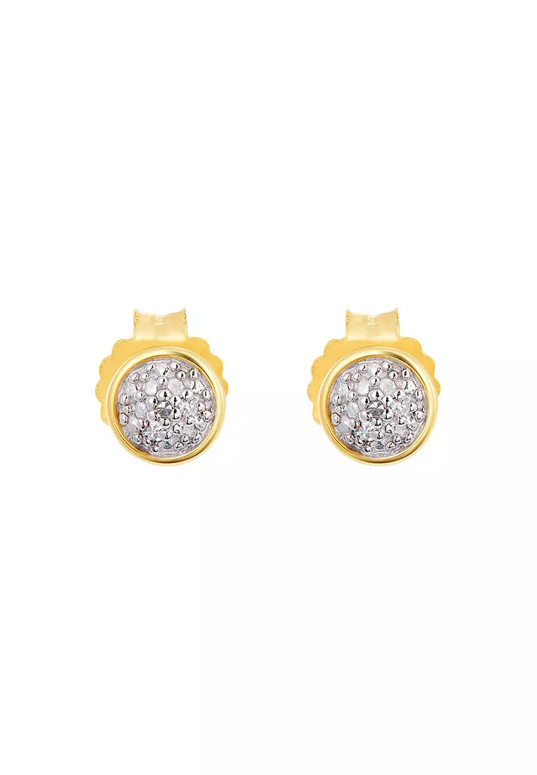 Buy HABIB HABIB Round Diamond Earrings in 375/9K Yellow Gold 457200623 ...