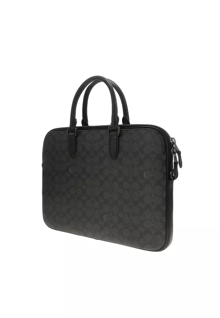 Buy Coach Gotham Slim Briefcase In Signature Canvas Cv955 2025 Online ...