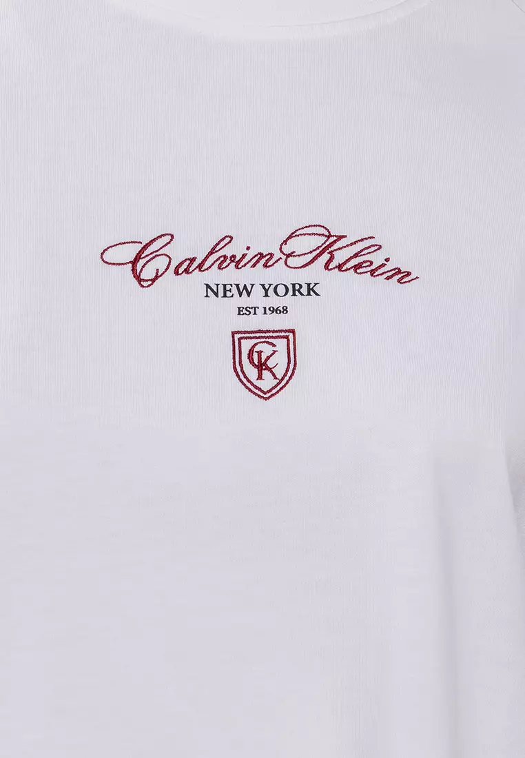 Buy Calvin Klein Script Logo Graphic Relaxed T-Shirt - Calvin Klein ...