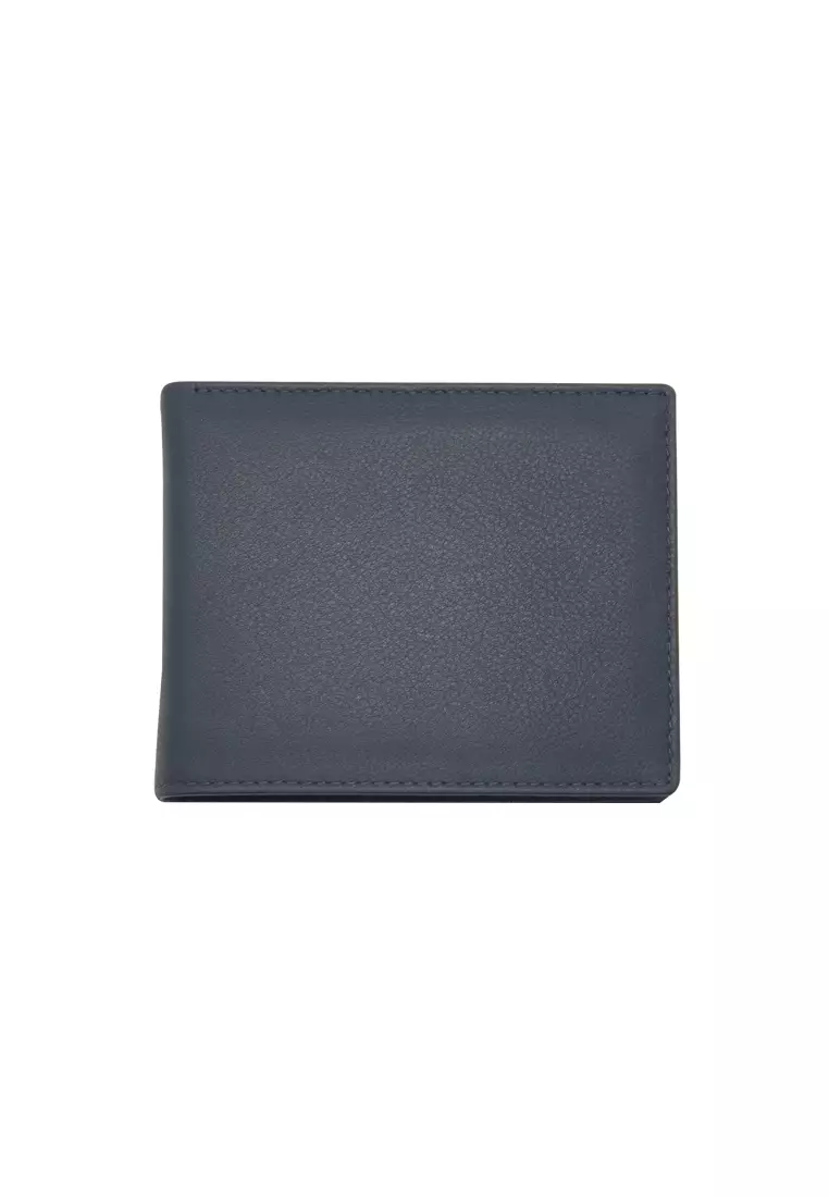 Oxhide Leather Wallet For Men in Blue Colour -Bifold Wallet- J0001 Blue ...