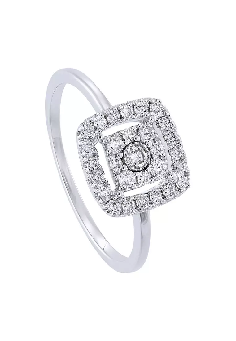 Buy HABIB HABIB Illusion Diamond Ring in 375/9K White Gold 265191022 ...