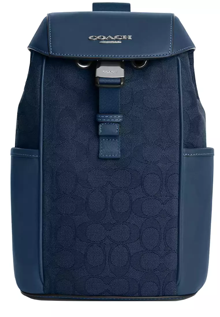Coach Racer Pack Bag In Signature Jacquard in Denim/ Dark Denim CW173 ...