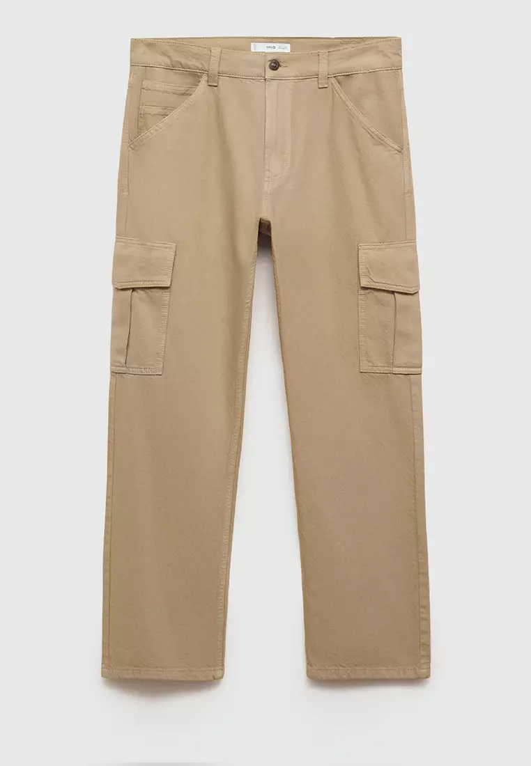 Jual MANGO Man Straight Fit Cargo Jeans Original 2024 | ZALORA Indonesia