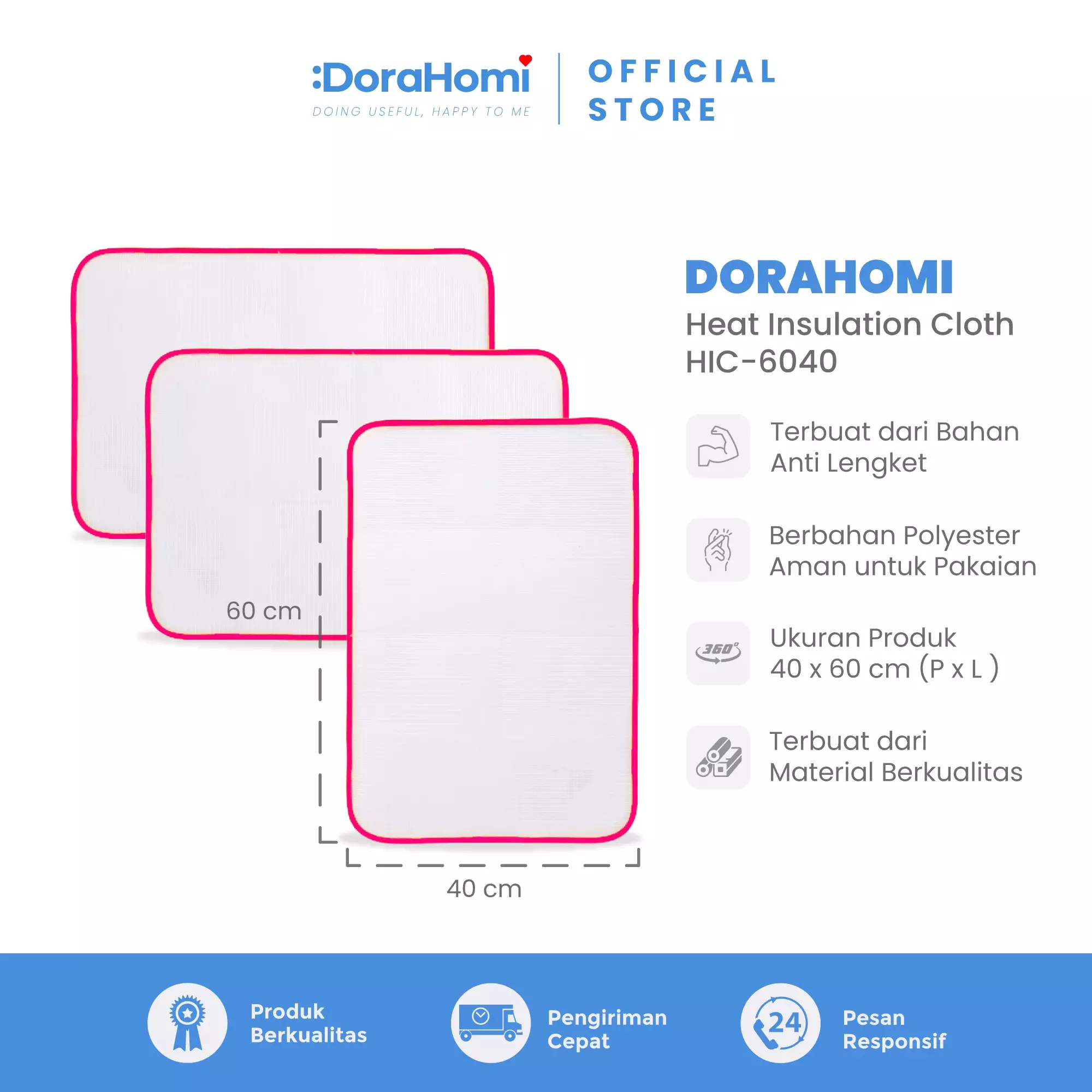 Jual Dorahomi DoraHomi Alas Pelapis Setrika Baju Pakaian Tahan Panas ...