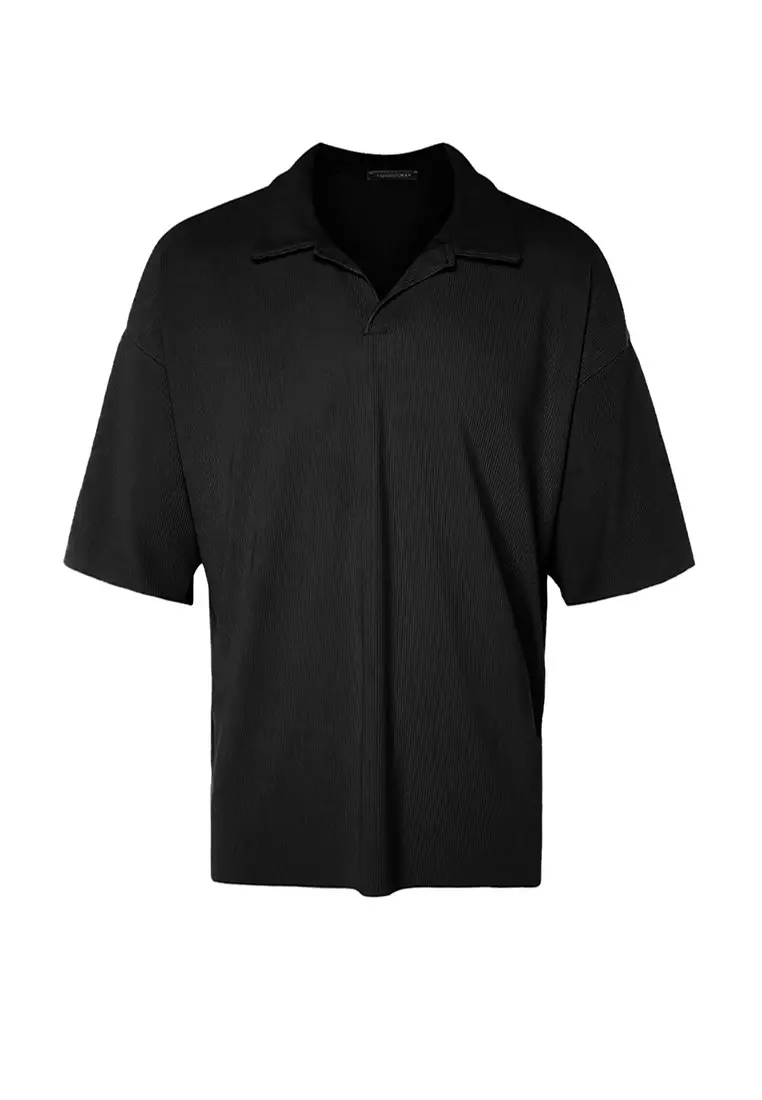 Buy Trendyol Textured Wrinkle Free Polo Shirt 2025 Online | ZALORA