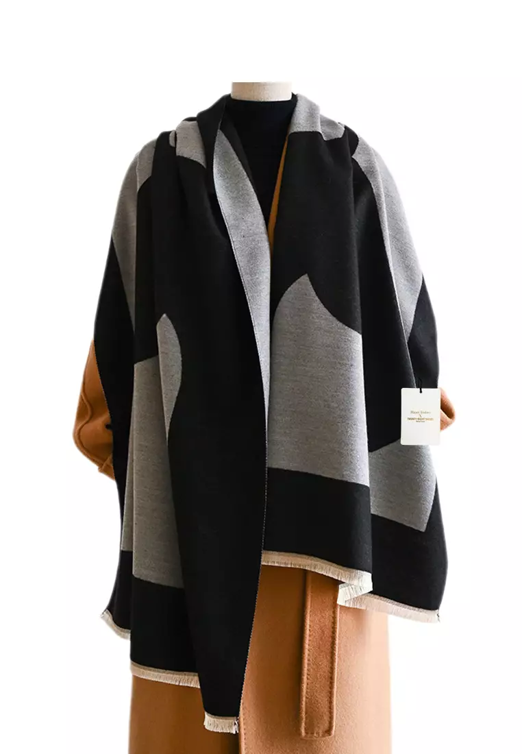 Buy HAPPY FRIDAYS Color Matching Faux Cashmere Scarves AS-SY286117 ...