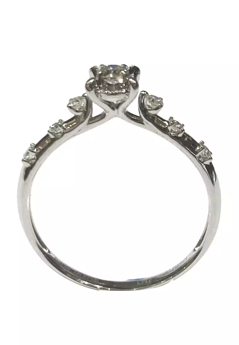 Buy LITZ LITZ 18K White Gold Diamond Ring DR148 Online | ZALORA Malaysia