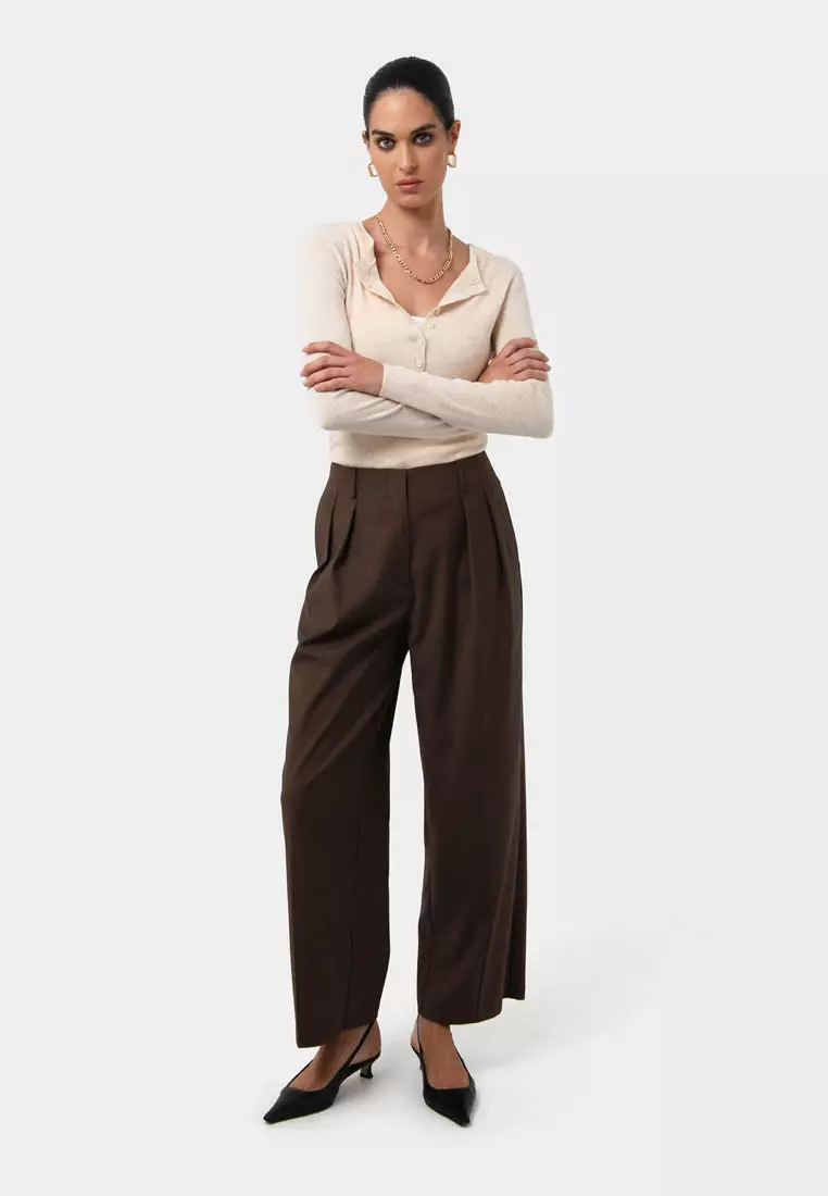 Buy FORCAST Milan Adjustable Waist Pants 2026 Online | ZALORA Philippines