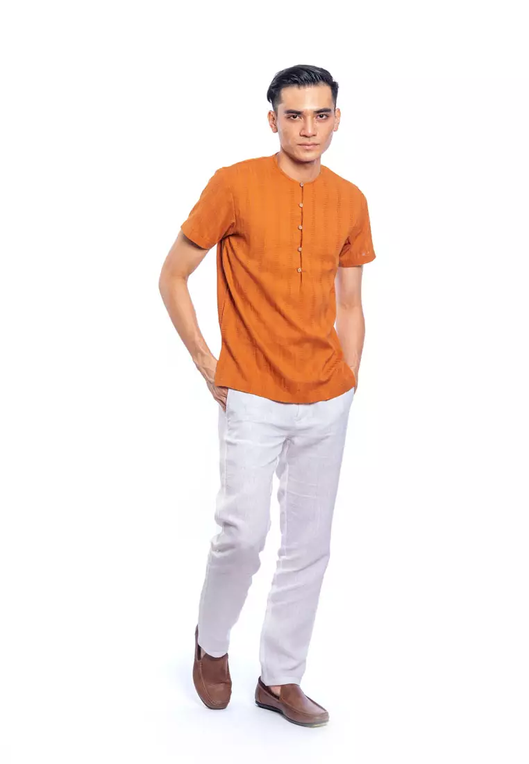 Buy East India Company Samar Textured S/Sleeve Shirt Online | ZALORA ...