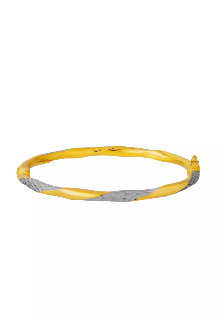 TOMEI TOMEI Dual Tone Bangle, Yellow Gold 916 2024 | Buy TOMEI Online ...