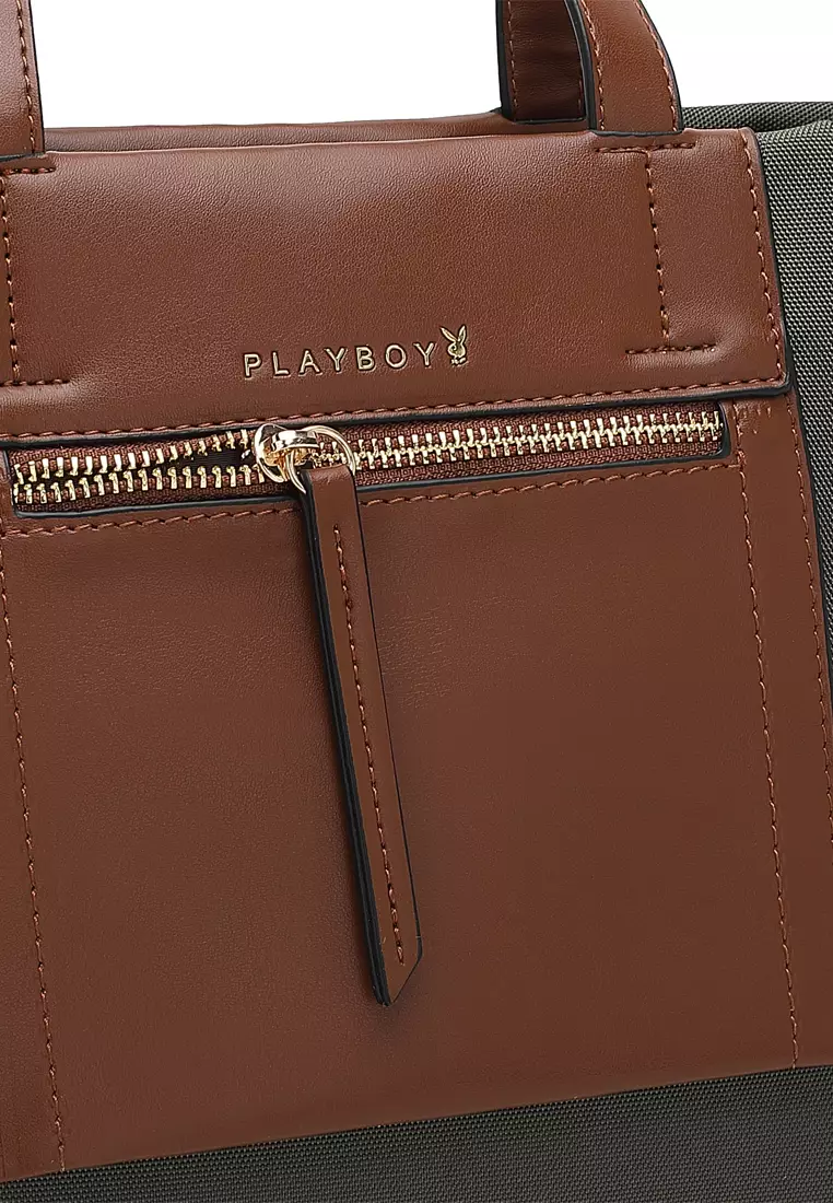 Buy PLAYBOY BUNNY Women's Monogram Top Handle Bag / Sling Bag ...