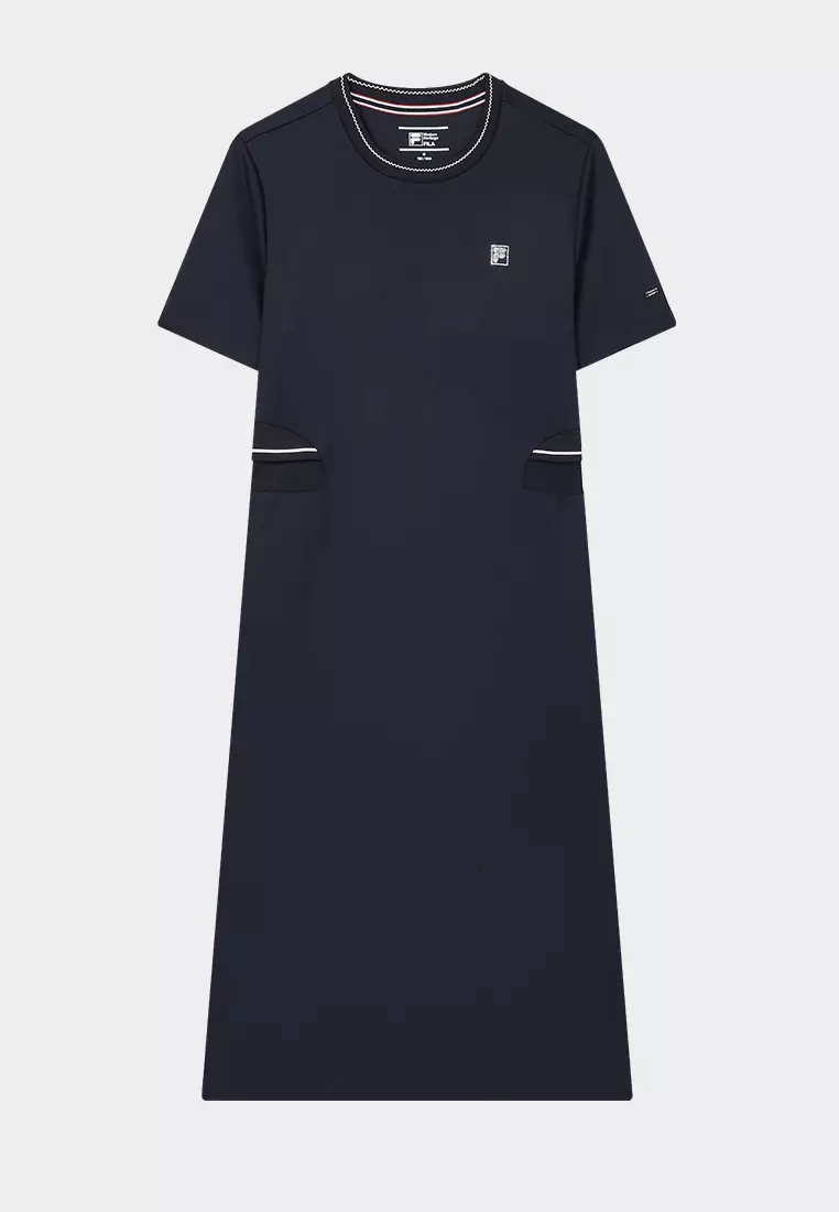Buy FILA FILA CORE LIFESTYLE MH1 DNA-FRENCH CHIC Women Dress (Navy ...