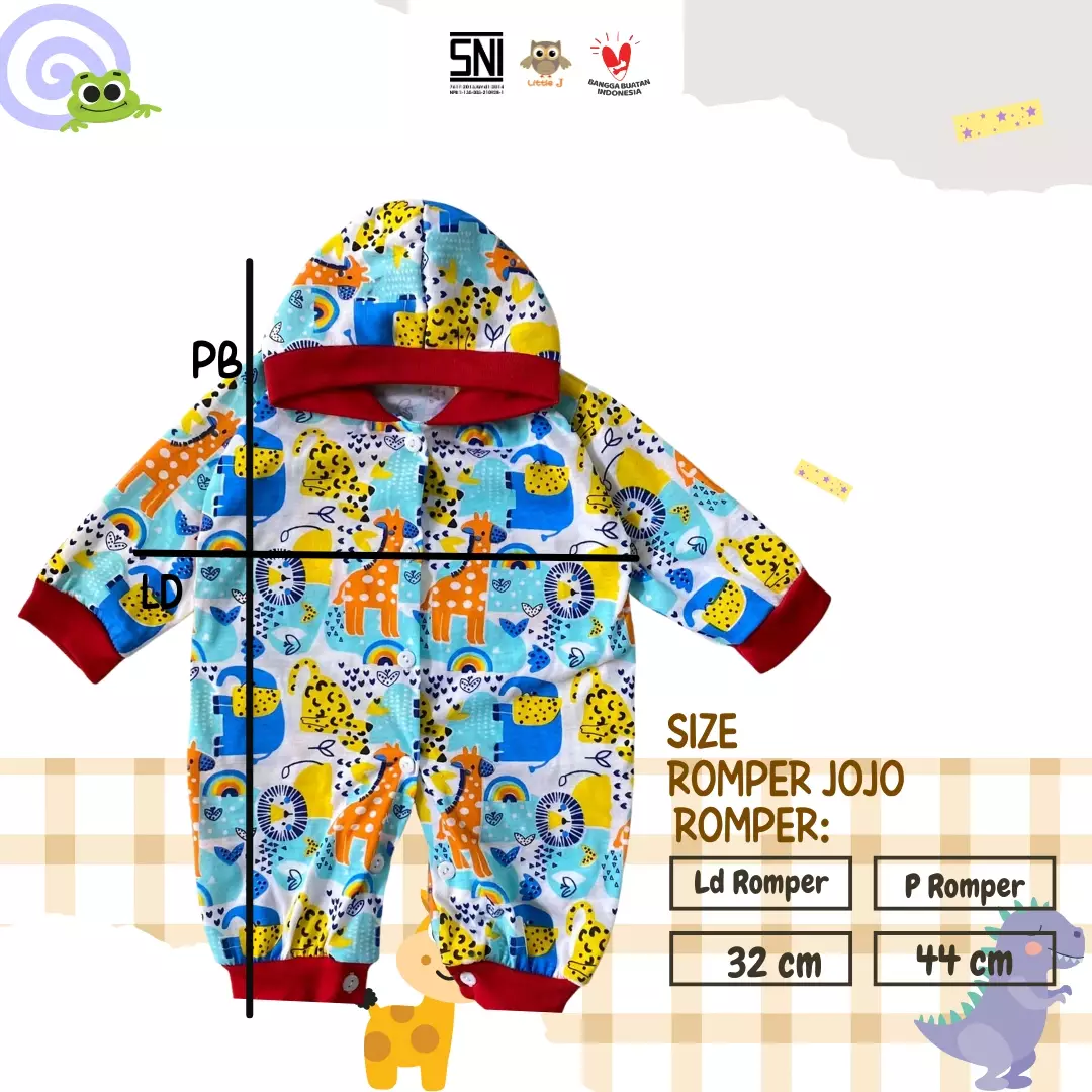 Jual Little J Little J - (KODE 1205) Romper Fashion Baby Hoodie Motif ...
