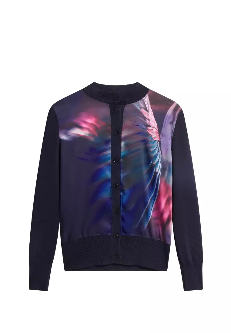 Buy TED BAKER Woven Front Knitted Cardigan 2026 Online | ZALORA