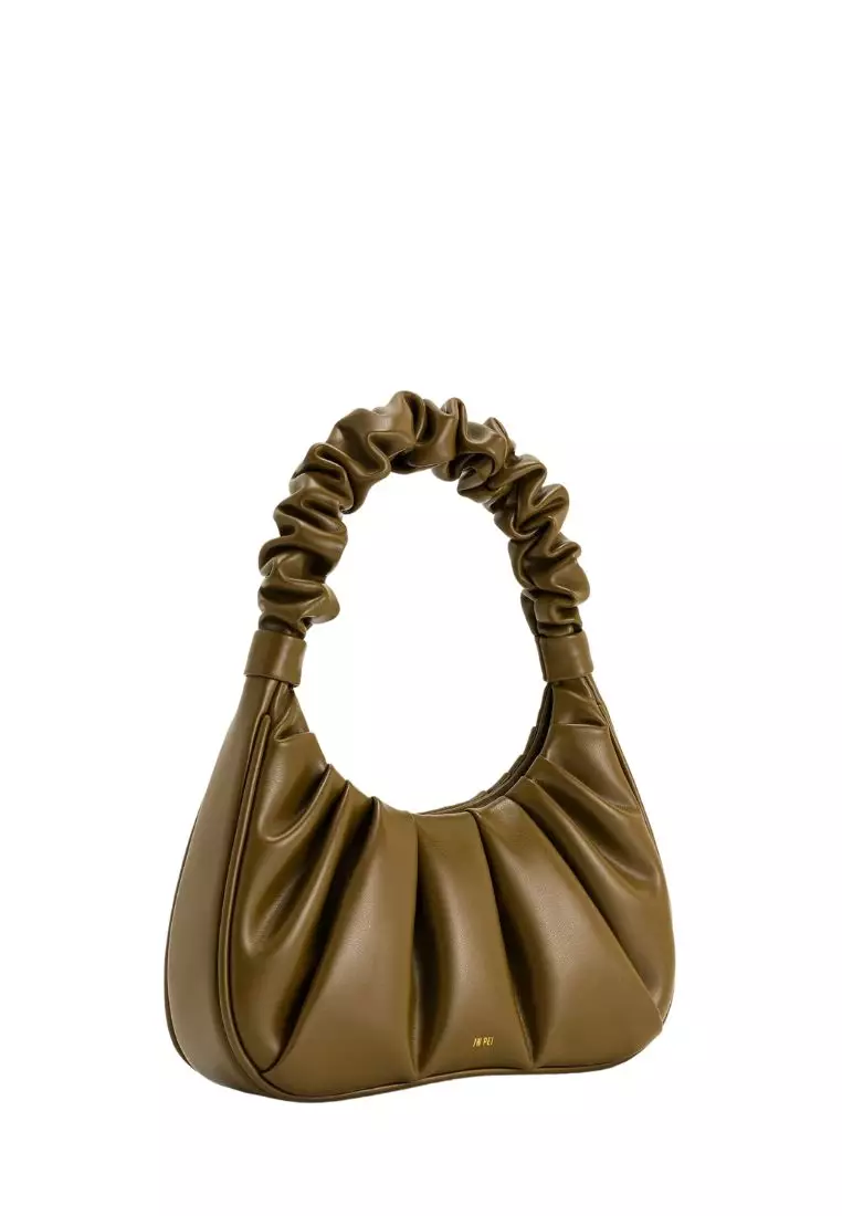 Jual JW Pei Gabbi Ruched Hobo Handbag - Dark Olive Original 2024 ...