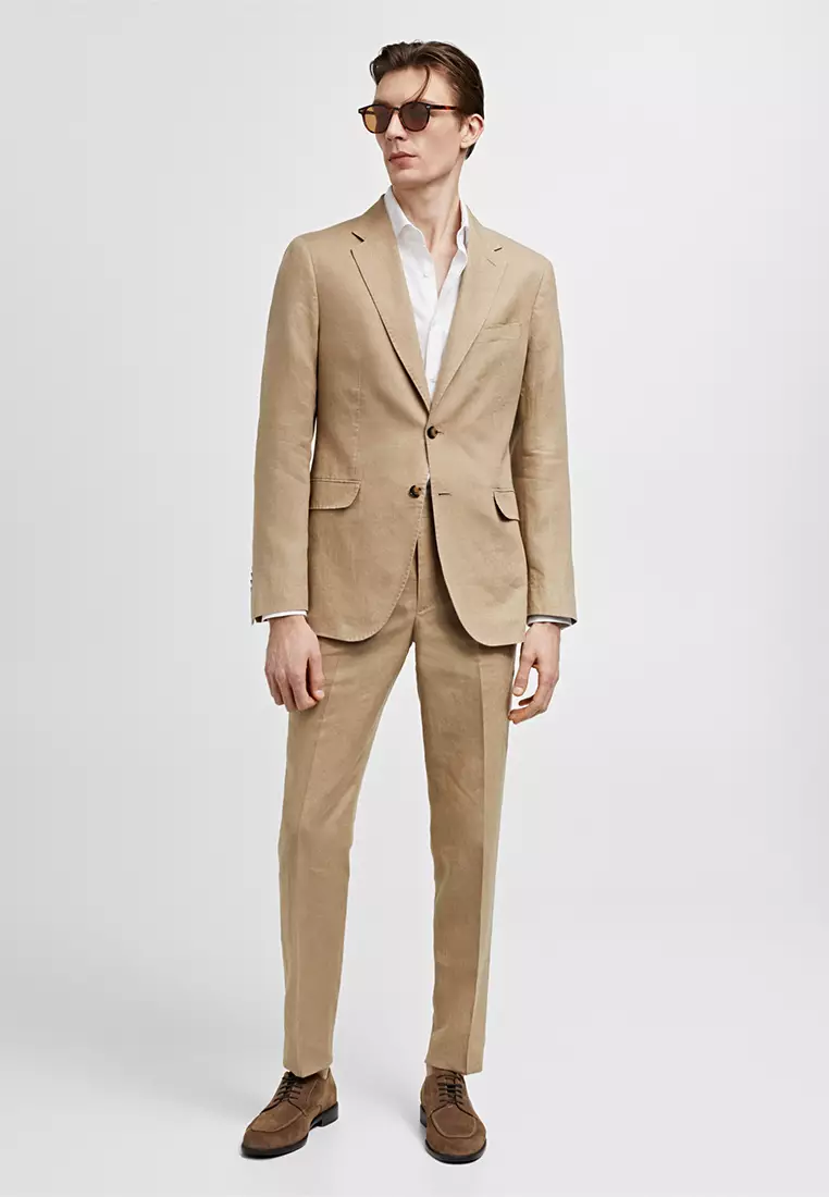 MANGO Man 100% Linen Slim-Fit Suit Jacket 2024 | Buy MANGO Man Online ...