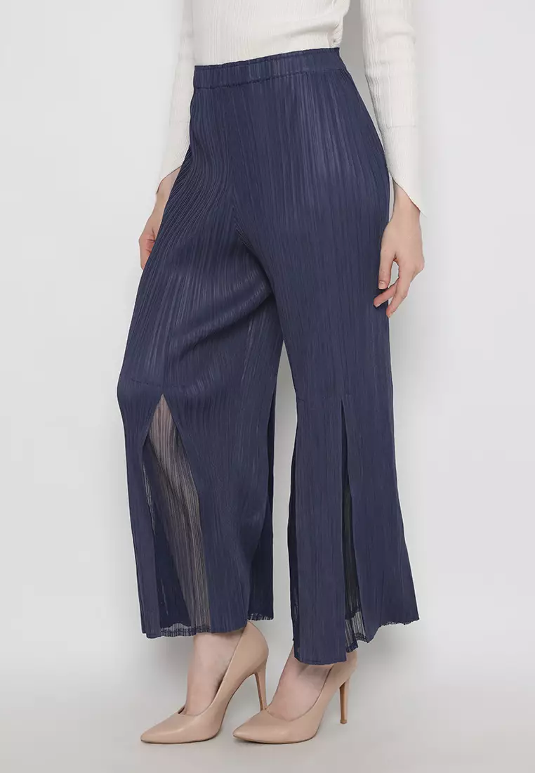 Jual Rupa Arupa Rupa Arupa - Navy Blue Lindsey Pleats Pants Original ...