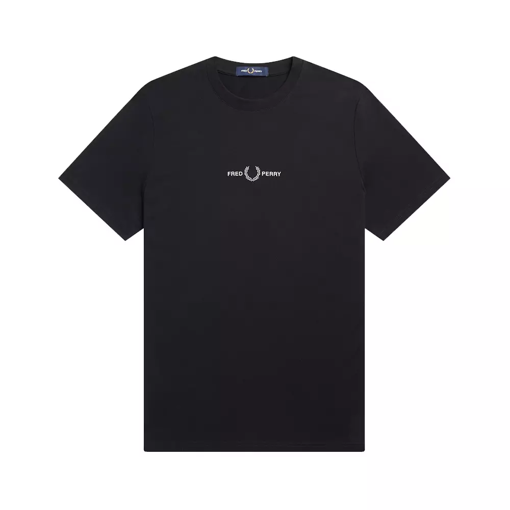 Jual Fred Perry Fred Perry Logo Embroidered T Shirt Black Original 2025
