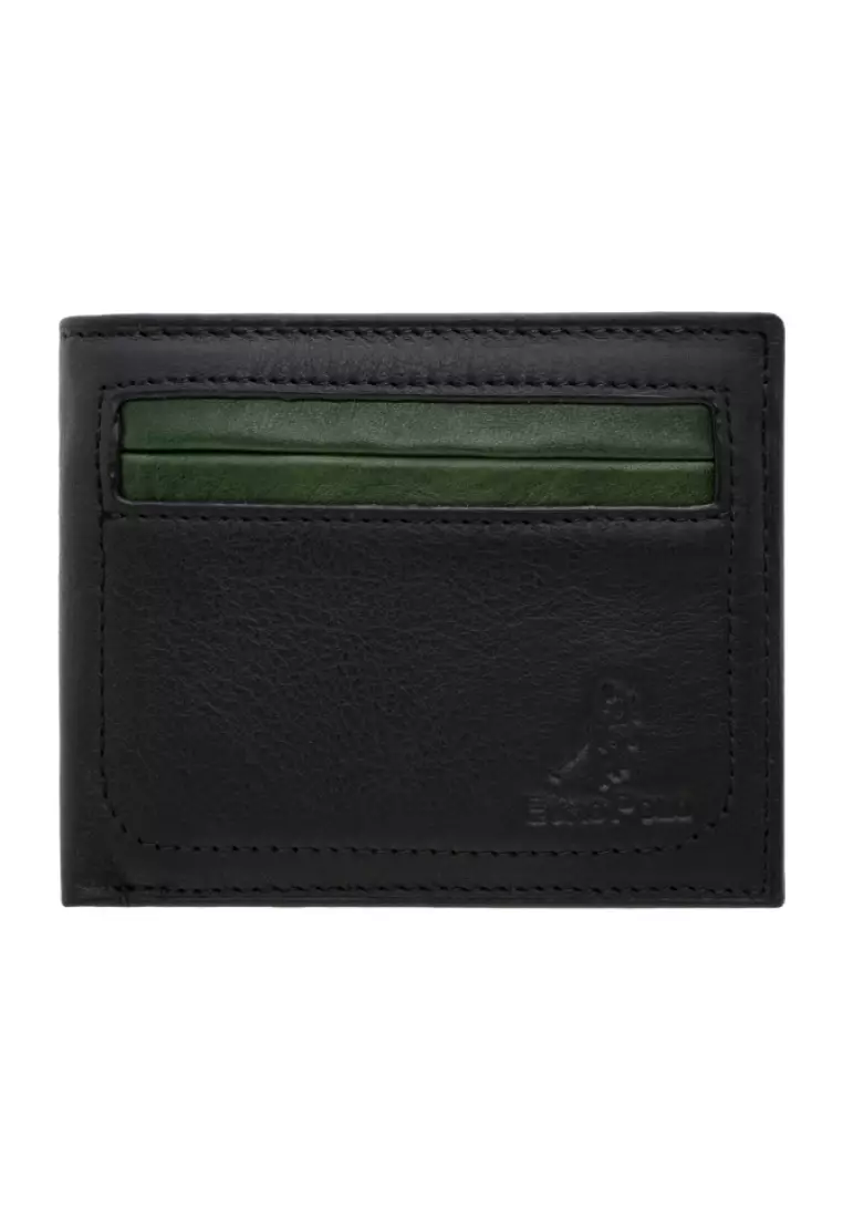 Buy Euro Polo Pebble Leather Flip ID Cards Bifold Wallet EWB 40353 ...