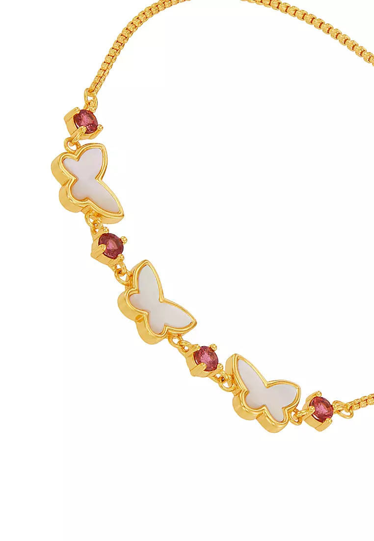 Buy HABIB HABIB 925 Pink Tourmaline and Mother of Pearl Bracelet ...
