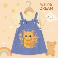 Jual TWO MIX Two Mix - Sora Dress Anak Perempuan Lucu Print Kitty Usia ...