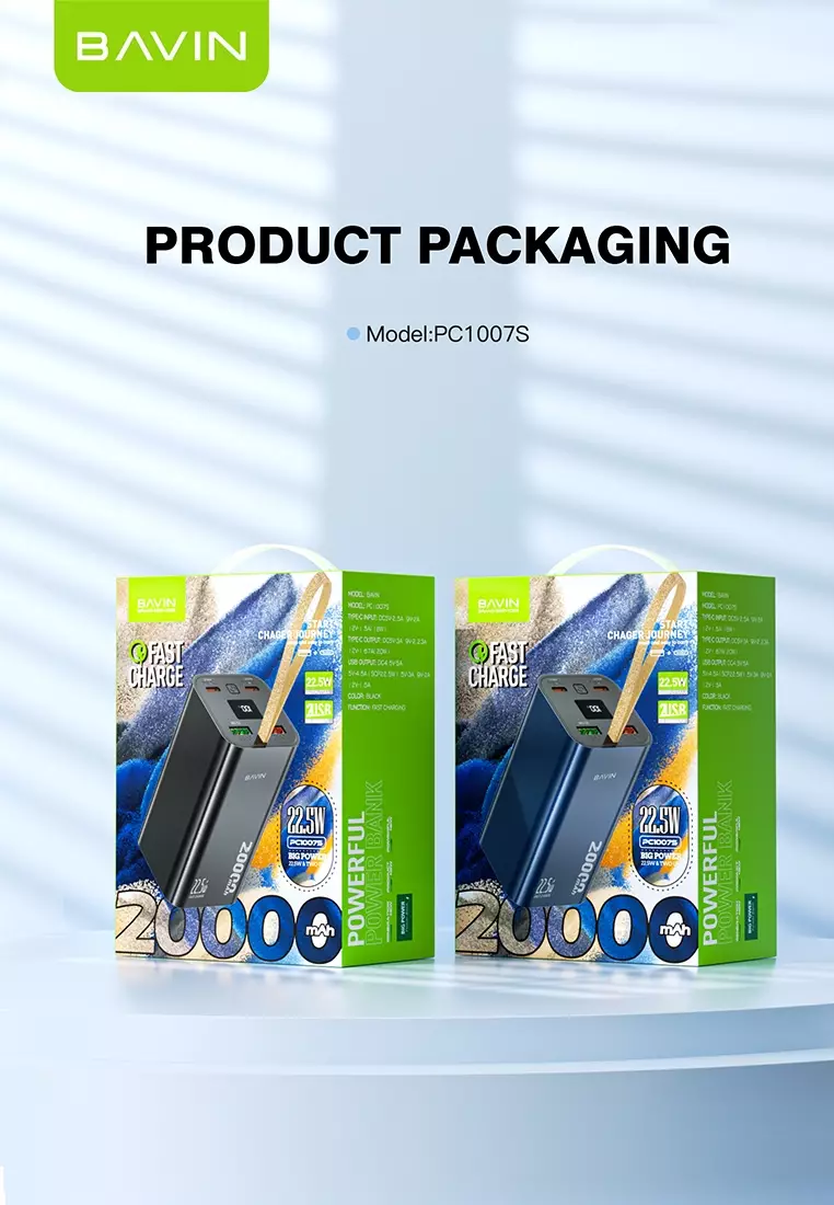 Buy BAVIN Bavin PC1007S 20000mAh 22.5W Powerbank Super Fast Charging ...