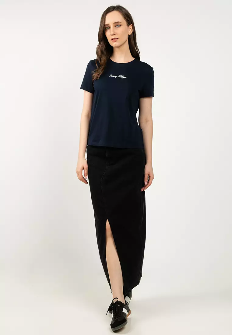 Buy Tommy Hilfiger Classic Script Logo Tee - Tommy Mainline Online | ZALORA Malaysia