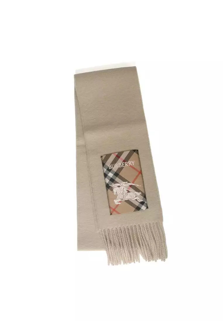 Buy Burberry Check Label Cashmere Scarf Online | ZALORA Malaysia