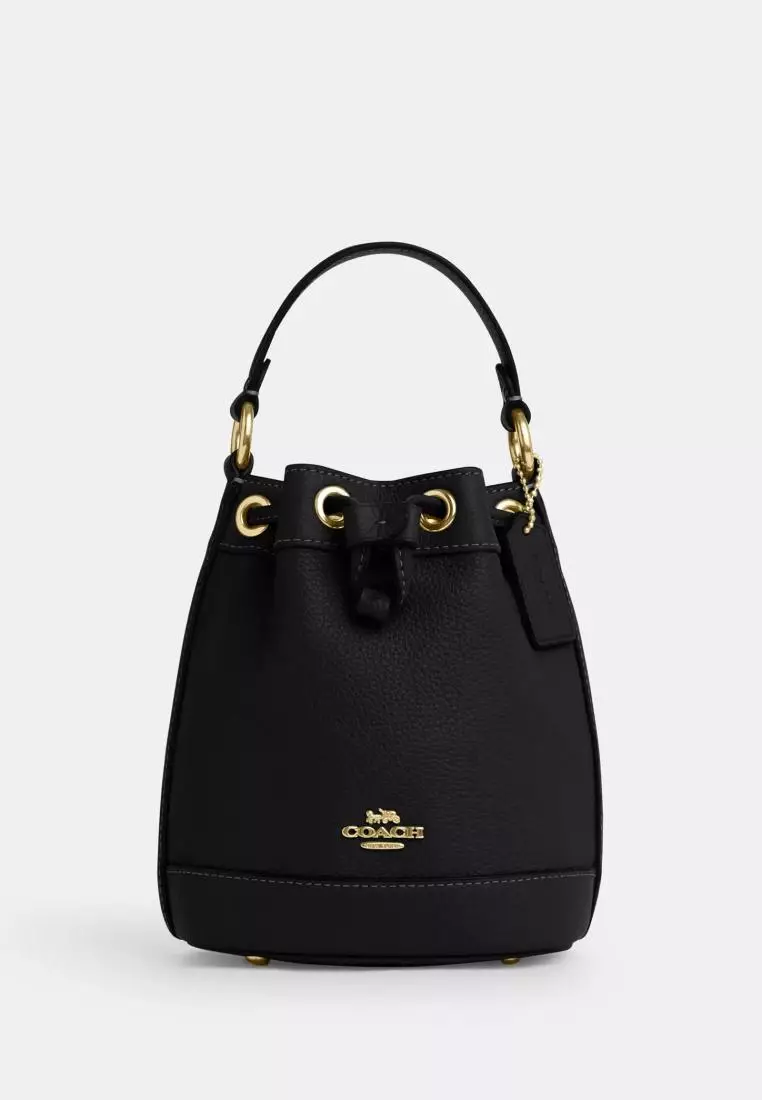 Jual Coach Coach Dempsey Drawstring Bucket Bag 15 Black Original 2025 ...