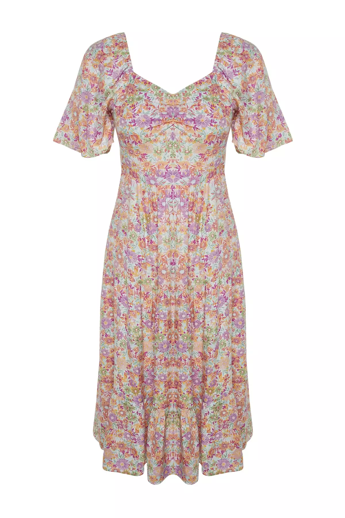 網上選購 Trendyol Floral Print Dress with Balloon Sleeves 2025 系列 | ZALORA香港