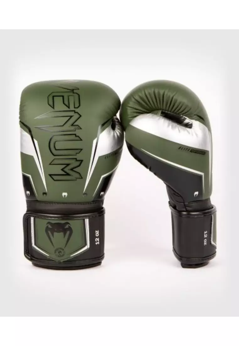 Buy Venum Venum Elite Evo Boxing Gloves Khaki/Silver 2025 Online | ZALORA