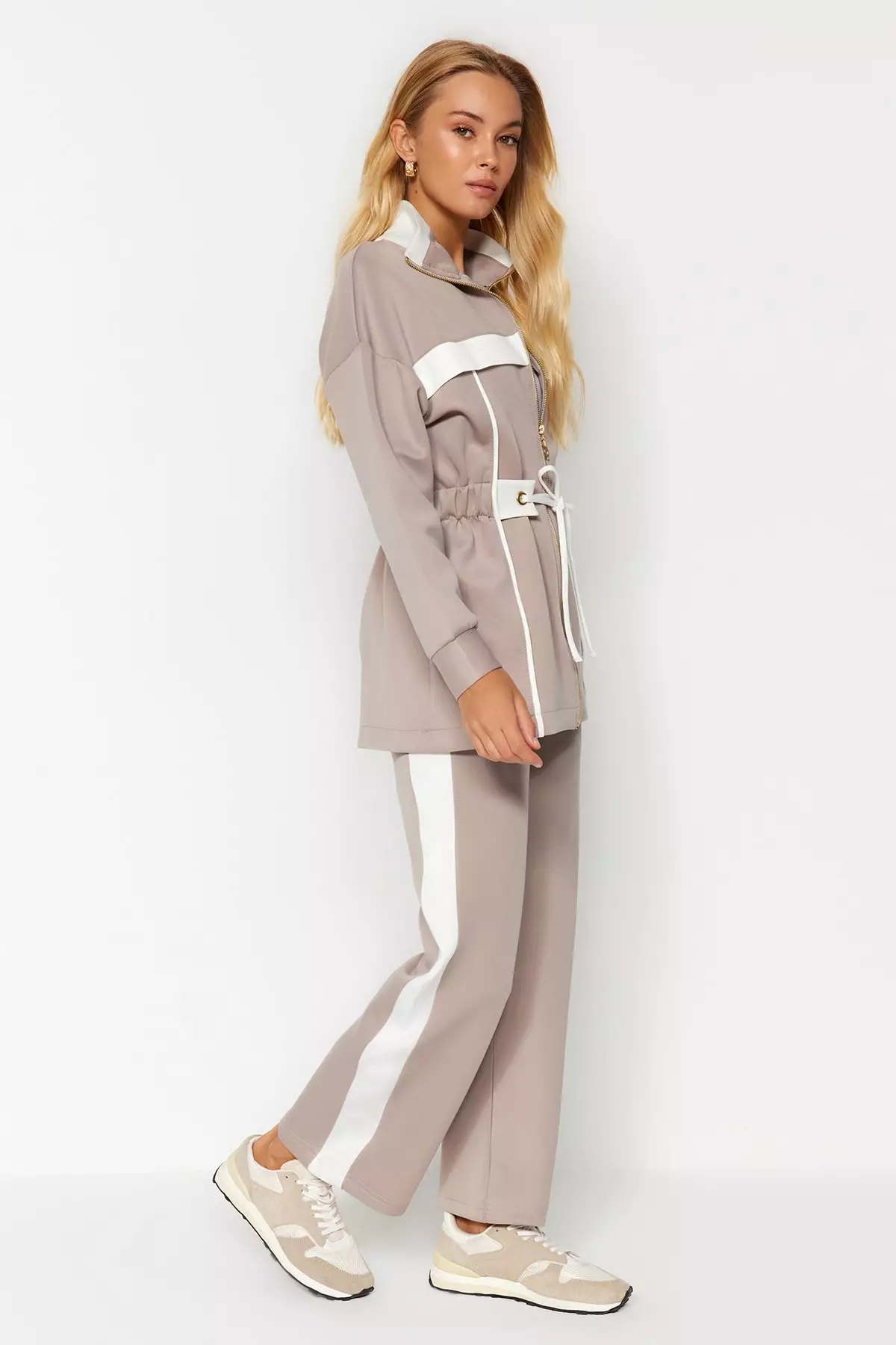 Buy Trendyol Piping Knitted Scuba Top and Bottom Set 2025 Online | ZALORA