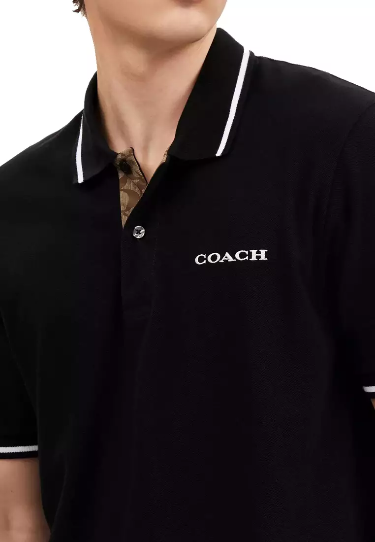 Buy Coach Signature Polo T-Shirt in Black CO817 Online | ZALORA Malaysia