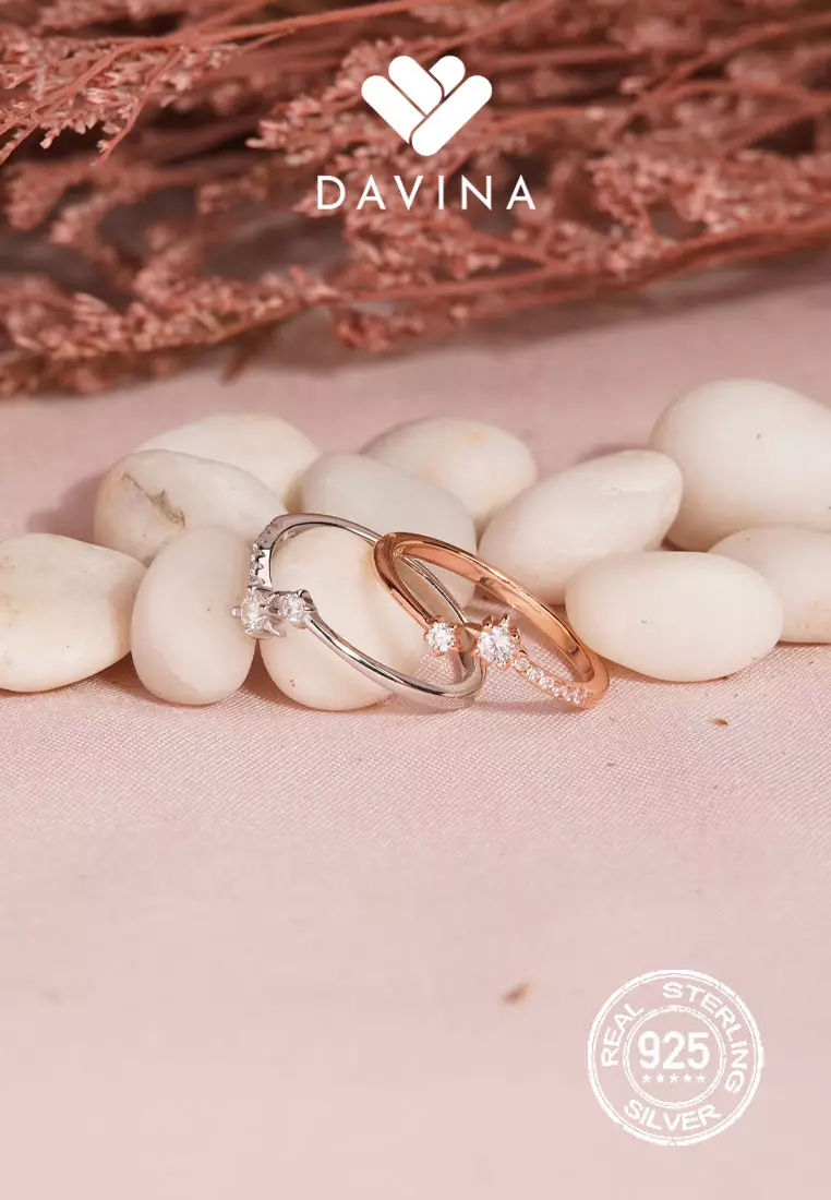 Jual DAVINA Jewelry DAVINA Ladies Elsie Ring Rose Gold Color Sterling Silver 925 - Cincin Wanita ...